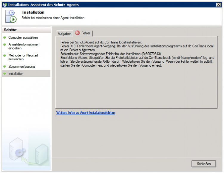 Manuelle DPM Agent Installation – Microsoft System Center Data ...